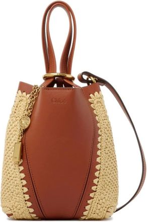 Chlo&eacute; Femme, Sacs, Brun, Taille: ONE Size Spin Small Raffia-Effect Tote