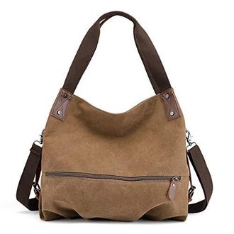 Generic Sac &agrave; bandouli&egrave;re en toile pour homme/femme avec plusieurs poches pour voyage, p&ecirc;che, camping, travail, usage quotidien 2026, marron, 31*30*17 cm / 12