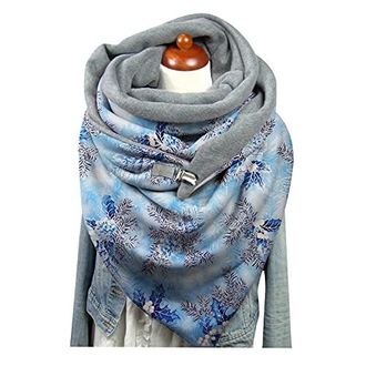 Generic Rideaux de maison de campagne &Eacute;charpes enveloppantes douces Foulards chauds d&eacute;contract&eacute;s Foulards en voyage, bleu, taille unique