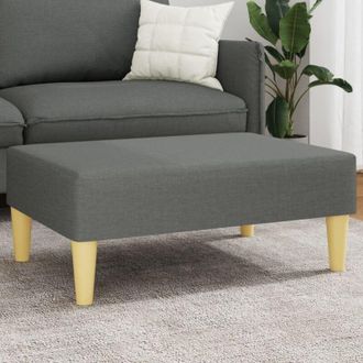 vidaXL Repose-pied gris fonc&eacute; 77x55x31 cm tissu - Vidaxl