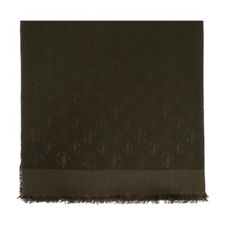 Jimmy Choo London Monogram Scarf - - Accessories - Damen - Gr&uuml;n - ONE SIZE