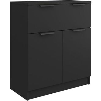 vidaXL Sideboard Schwarz 60x30x70 cm Holzwerkstoff - Vidaxl