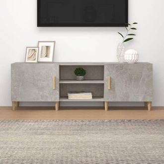 vidaXL Meuble tv Gris b&eacute;ton 150x30x50 cm Bois ding&eacute;nierie