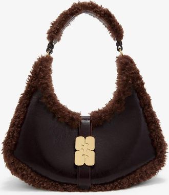 Ganni Petit sac Kat marron Port&eacute; &Eacute;paule - Pour Femme