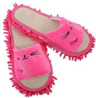 IFUNDOM Pantoufles-Serpill&egrave;res DInt&eacute;rieur pour Femmes Taille Moyenne 26 CM Microfibre Rose Lavable Semelle Antid&eacute;rapante Pantoufles Kawaii pour Nettoyage et M