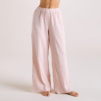 Lounge Pointelle Pyjama-Hosen - Florales Rosa - XS