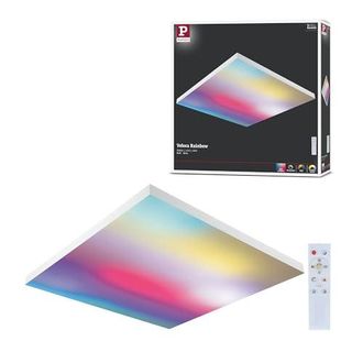 Paulmann 79906 LED Panel Velora Rainbow eckig incl. 1x31 W dimmbar dynamicRGBW Farbsteuerung Wei&szlig; Metall Deckenleuchte 3000 K