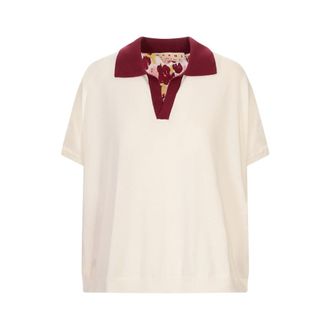 Marni Femme, Tops, Multicolore, Taille: 36 FR Polo en Maille de Soie et Coton M&eacute;lang&eacute;s &agrave; Imprim&eacute; Floral