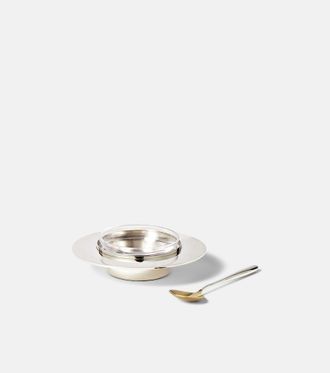 Brunello Cucinelli Service &agrave; caviar en acier plaqu&eacute; argent