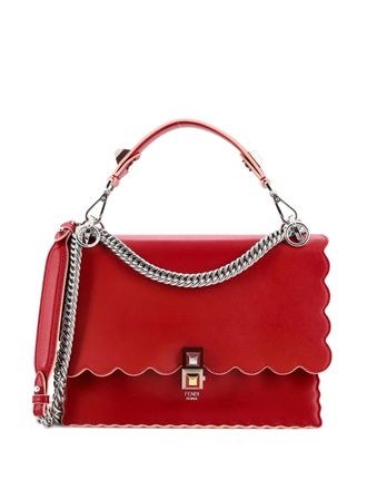 Fendi Kan I Bag Leather Medium shoulder bag - Rouge