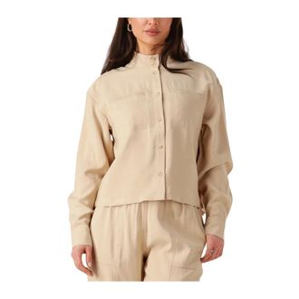 Moss Copenhagen Damen, Blusen & Hemden, Beige, MGr&ouml;&szlig;e