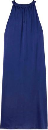 Oltre Femme, Robes, Bleu, Taille: 44 FR Longue robe trap&egrave;ze en satin
