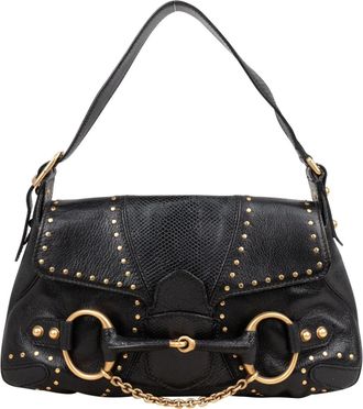 Gucci Crossbody Bags - Gucci Black Limited Python Horsebit By Tom Ford Ha - Gr. unisize - in Schwarz - f&uuml;r Damen