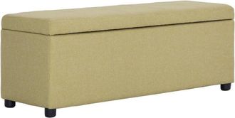 vidaXL Bank mit Staufach 116 cm Grün Polyester Vidaxl