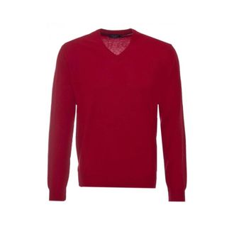 Hackett V-Ausschnitt-Pullover - - Knitwear - Herren - Rot - 2XL