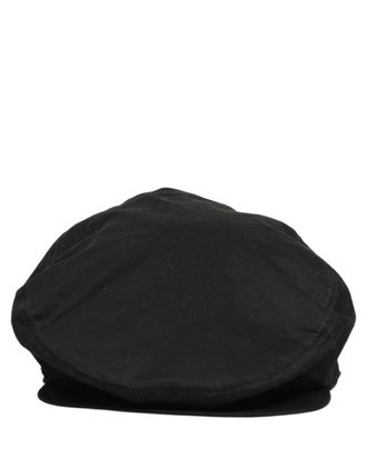 Dolce & Gabbana Men Black Cotton Stretch Newsboy Cloth Capello Hat Elastane
