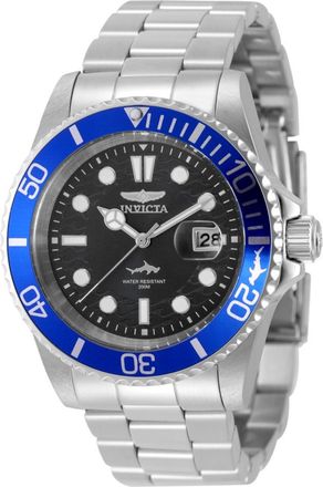 Invicta Pro Diver 50828 Herrenuhr - Quarzwerk - Edelstahl mit schwarzem Zifferblatt - 42 mm
