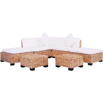 vidaXL Vidaxl - Jeu de canap&eacute;s 18 pcs Rotin naturel