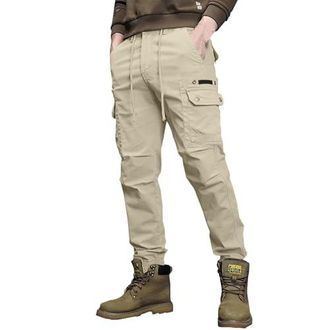 Generic Pantalon cargo pour homme - Coupe fusel&eacute;e - Pantalon de travail stretch - Pantalon de combat - Taille haute - Pantalon chino uni - Pantalon cargo d&eacute;co