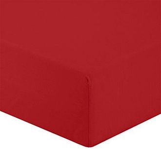 Gabel Bettlaken mehr Farbe und Wohlbefinden, Perkalin 200x125x0.3 cm Amaranto