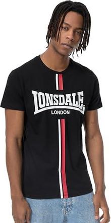 Lonsdale Altandhu T-Shirt Loisirs, Noir/Blanc/Rouge, XXXL Homme