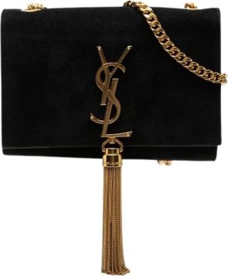 Saint Laurent Pre-owned Daim sacs-ports-paule - Femme - Pre-owned - Noir - Taille: ONE Size