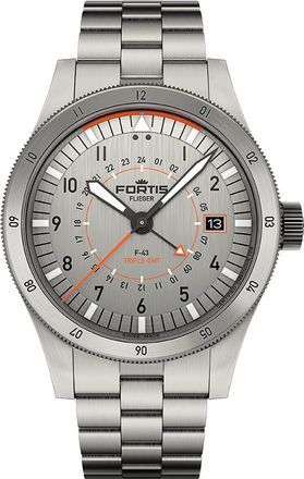 Fortis FLIEGER F-43 Triple-GMT Titanium Herrenuhr F4260002