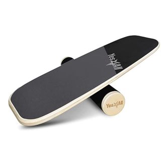 Yes4All 8GHV Surf Balance Board aus Holz mit glatter Oberfläche und Rolle für alle Trainingsstufen