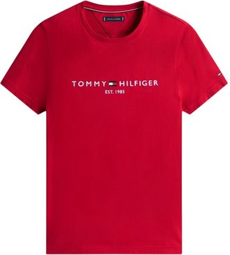 Tommy Hilfiger T-Shirt f&uuml;r Damen, Rundhalsausschnitt (Rot)
