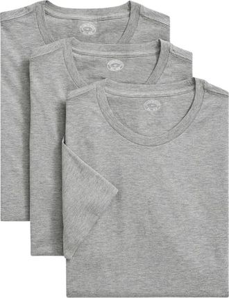 Brooks Brothers Supima Baumwoll-T-Shirts im 3er-Pack mit Rundhalsausschnitt - - Tops - Herren - Grau - L