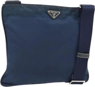 Prada Sac bandouli&egrave;re vintage en nylon pr&eacute;-poss&eacute;d&eacute; - Femme - Pre-owned - Bleu - Taille: ONE Size