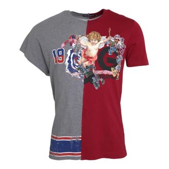 Dolce & Gabbana Homme, Tops, Multicolore, Taille: S T-Shirt Col Rond