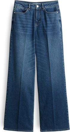 someday Damen Wide | CELLMA Iconic Wide Leg Denim aus BCI Cotton Mix Mid Rise mid Mist Blue, 42