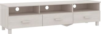 vidaXL Vidaxl - Mobile Tv Hamar Bianco 158x40x40 Cm In Legno Massello Di Pino
