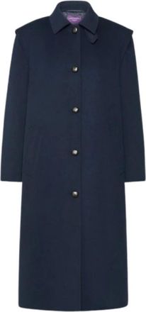 Max Mara Manteau droit - Femme - Manteaux - Bleu - Taille: 34 FR