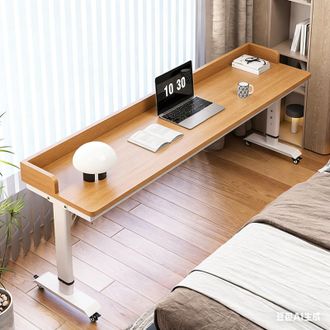 Generic &Uuml;Berbetttisch Mit Rad, Laptop-Schreibtisch, Wagentisch, 125 Kg Tragkraft, H&ouml;Henverstellbar for Computer, B&uuml;Cher, Wasserbecher