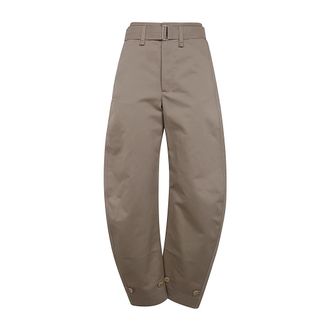 Christophe Lemaire G&uuml;rtel-Hose mit Karottenpassform - - Trousers - Damen - Beige - S