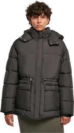 Urban Classics Damen Ladies Waisted Puffer Jacket Jacke, Schwarz, XL EU