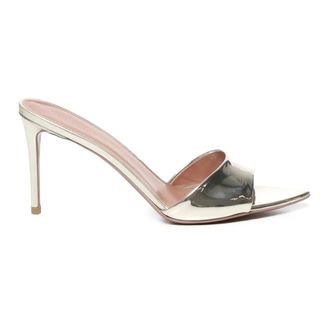 Giuliano Galiano Platin Metallic Leder Sandalen - - Shoes - Damen - Gelb - 41 EU