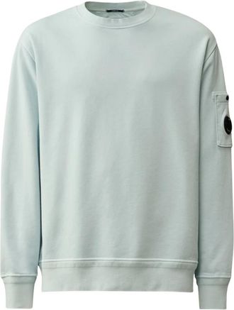 C.P. Company Cotton Diagonal Fleece Lens Sweatshirt - - Sweatshirts & Hoodies - Herren - Blau - M
