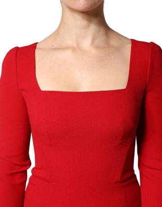 Dolce & Gabbana Bodycon Mermaid Dress - Red