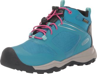 Keen Unisex-Child Wanduro Mid Waterproof Hiking Boots, Fjord Blue/Fuchsia Purple, 32/33