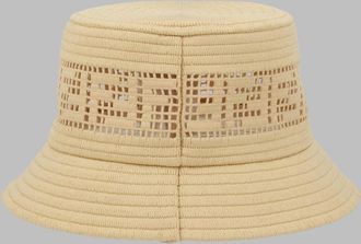 Fendi FXQ142_B016F0RQ0 Raffia-Effect Polyester Bucket Hat - Beige