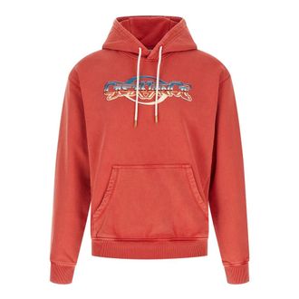 Casablanca Homme, Sweatshirts et sweats à capuche, Rouge, Taille: S Chrome Gauze Double-Effect Cotton Sweat à capuche