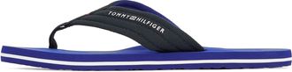 Tommy Hilfiger Herren Flip Flops Nyc Beach Sandal mit Logo, Blau (Desert Sky), 40
