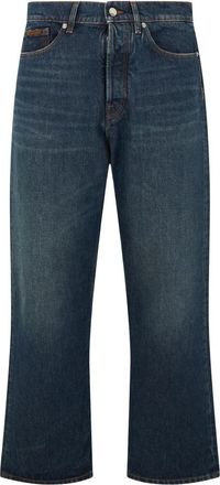 Moncler Jean Droit en Denim - Homme - Jeans - Bleu - Taille: S