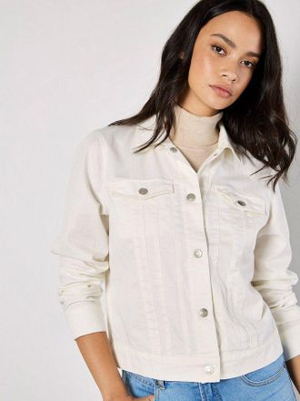 Apricot Jeansjacke Leichte Denim-Jacke mit Zierkn&ouml;pfen