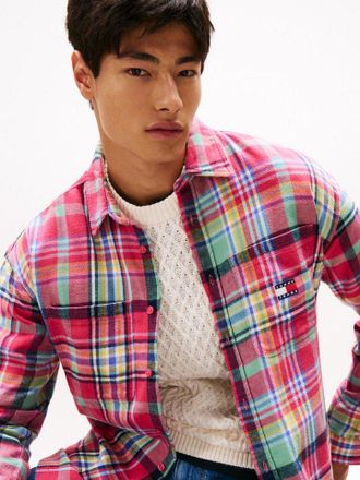 Tommy Jeans Hemdjacke TJM UTILITY FLANNEL OVERSHIRT Oversized Fit, Baumwolle