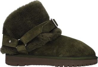 Burberry Hommes Bottines Daim Vert/Lac