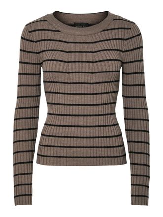 Pieces Pccrista Ls O-Neck Knit Noos Bc